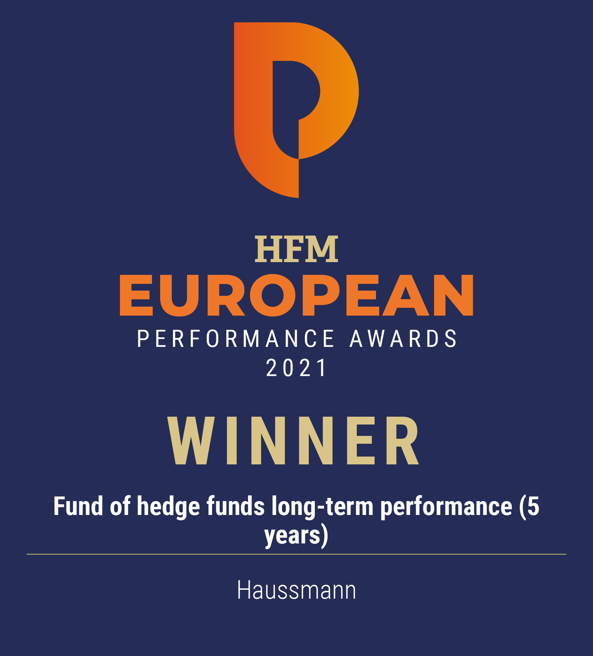 Haussmann wins a HFM European Performance Award | Mirabaud Asset Management
